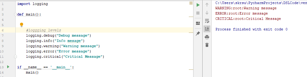Creating log files in python