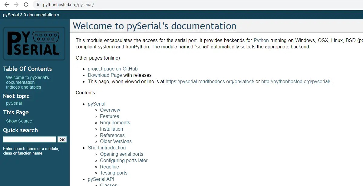 Python serial no module named serial