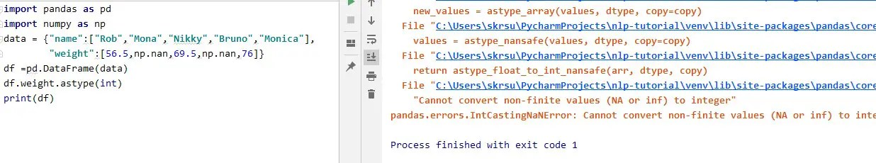 Python Valueerror Cannot Convert Float Nan To Integer