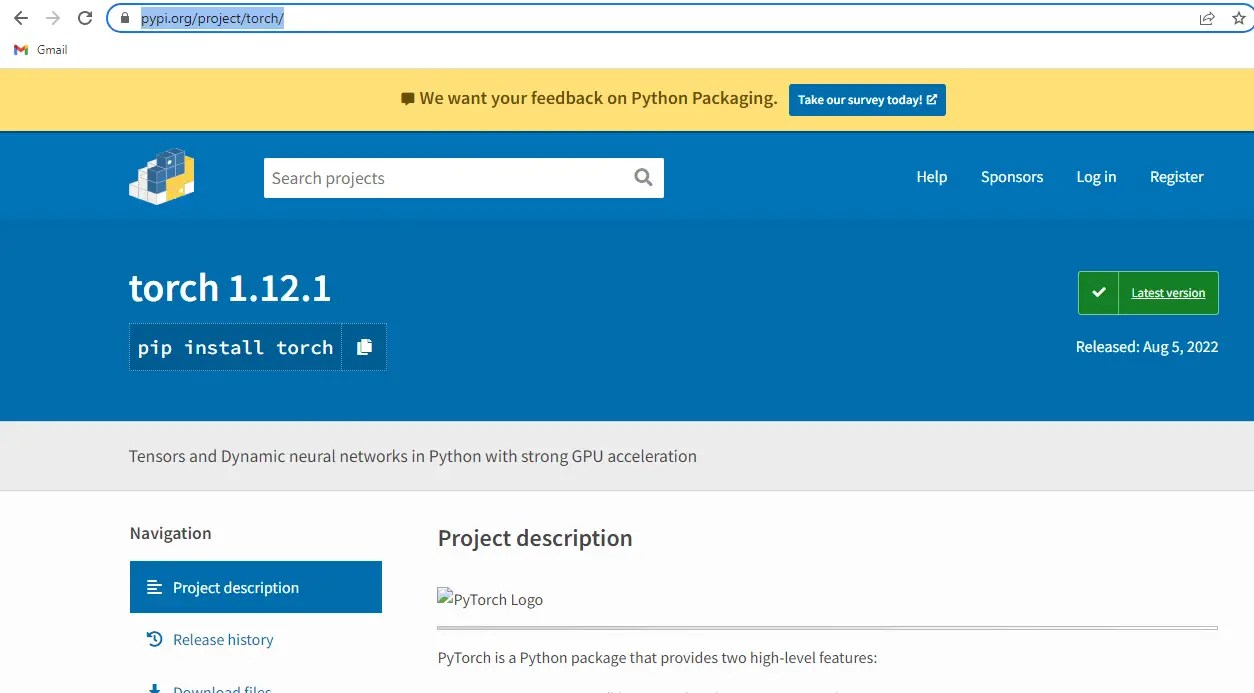 Python no module named torch