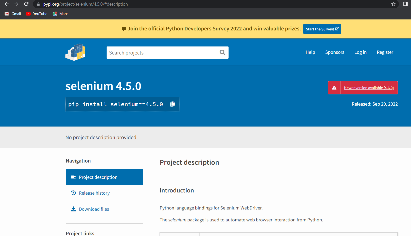 Python modulenotfounderror no module named selenium