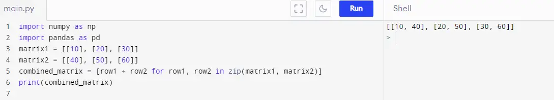 How to Combine Two Column Matrices in Python : Steps, Methods